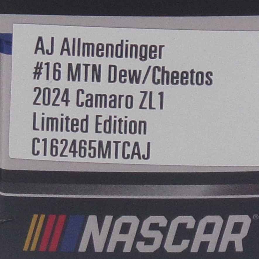 AJ Allmendinger 2024 MTN Dew / Cheetos 1:64 Nascar Diecast