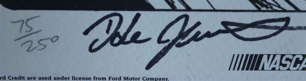 Dale Jarrett Set Of 3 Numbered Lithograph's Prints One Autographed by ...