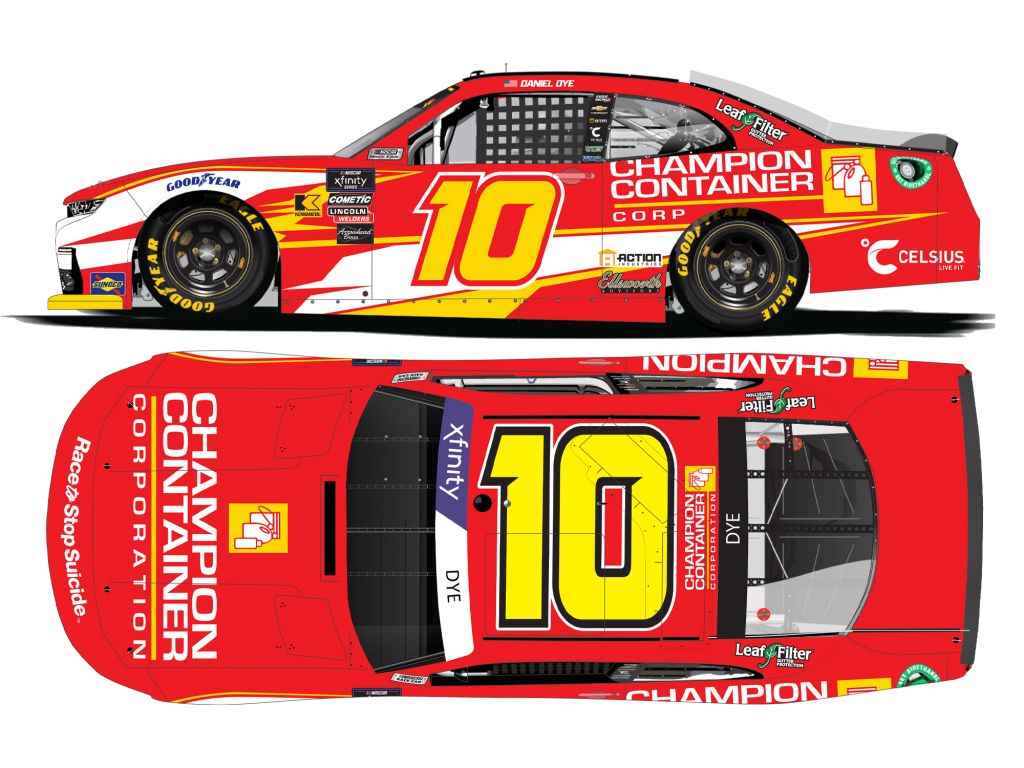 Daniel Dye 2025 Champion Container 1:24 Nascar Diecast