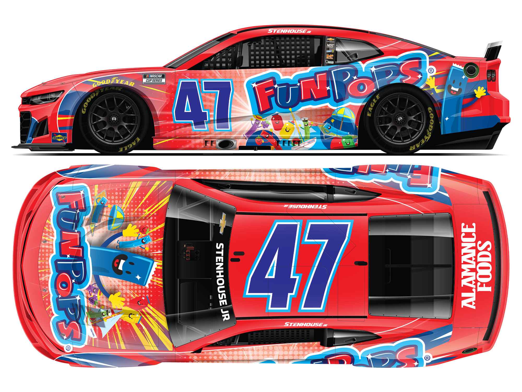 Ricky Stenhouse Jr. 2025 Fun Pops 1:24 Elite Nascar Diecast