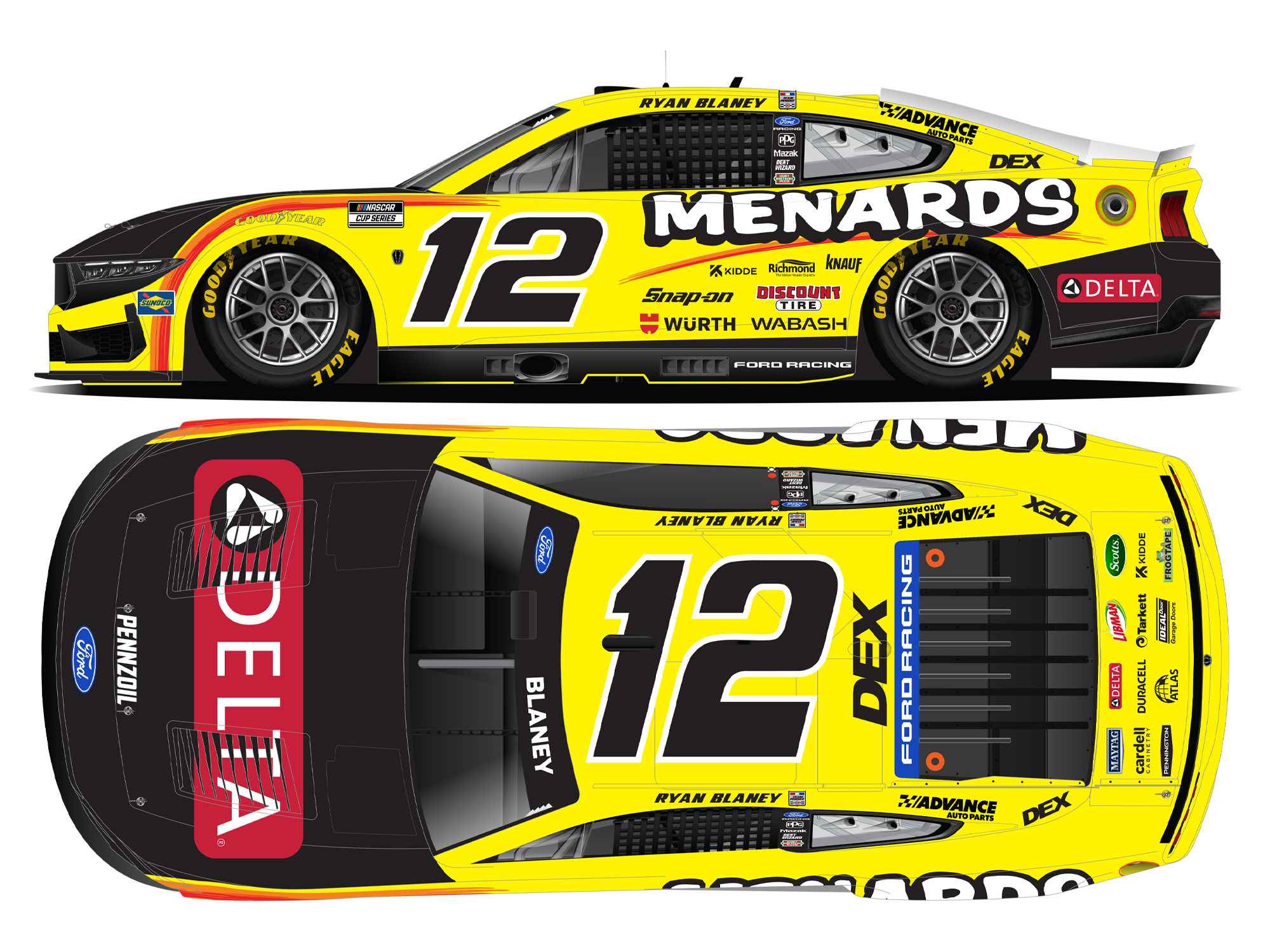 Ryan Blaney 2026 Menards/Delta 1:64 Nascar Diecast