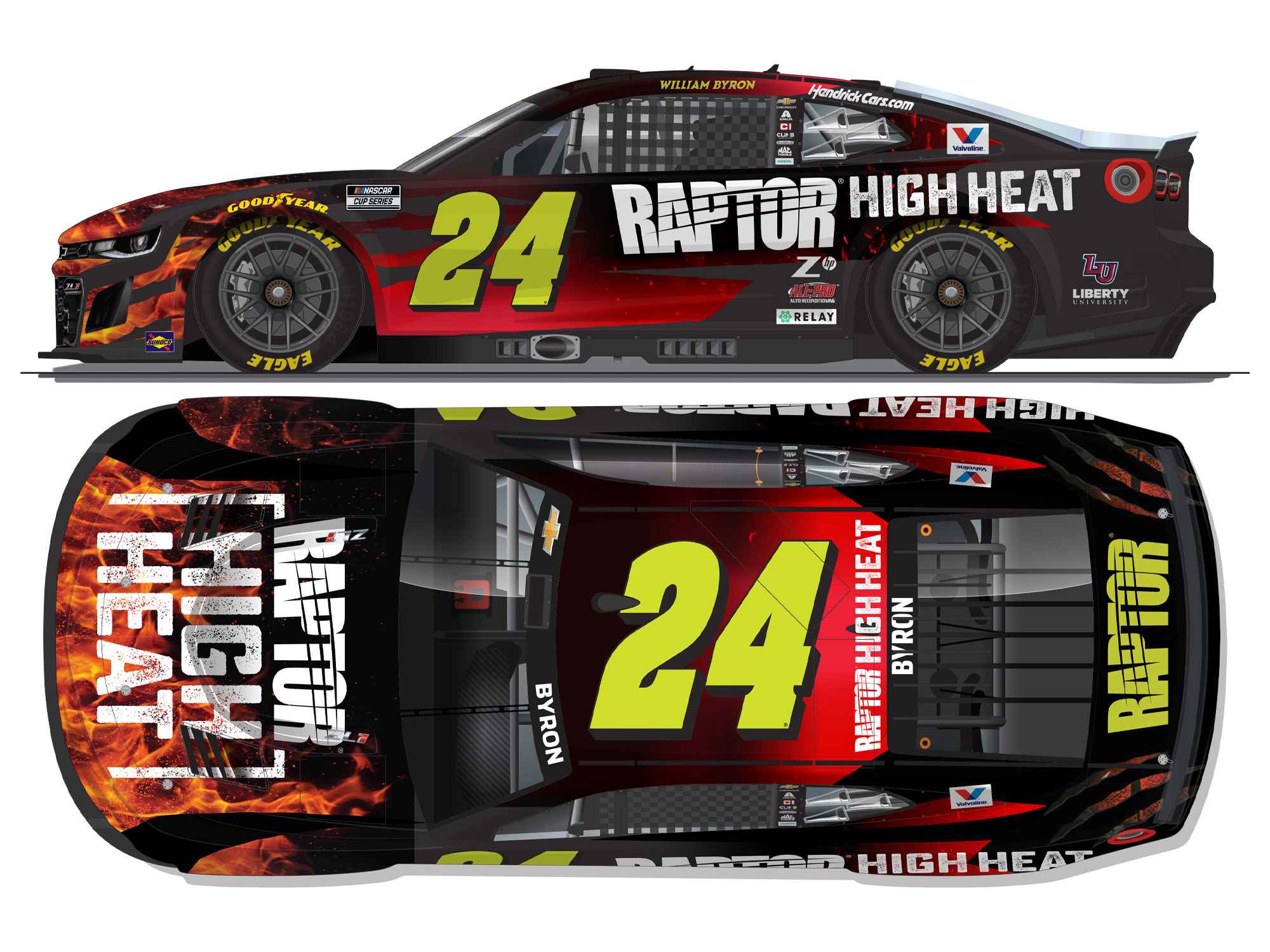 William Byron 2025 Raptor High Heat 1:64 Nascar Diecast